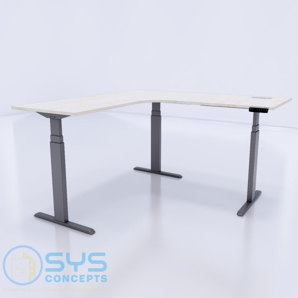 Height Adjustable L-Shape Table A
